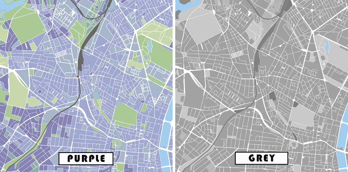 Copenhagen Travel Map Poster | Travel wall art – The Hue Map