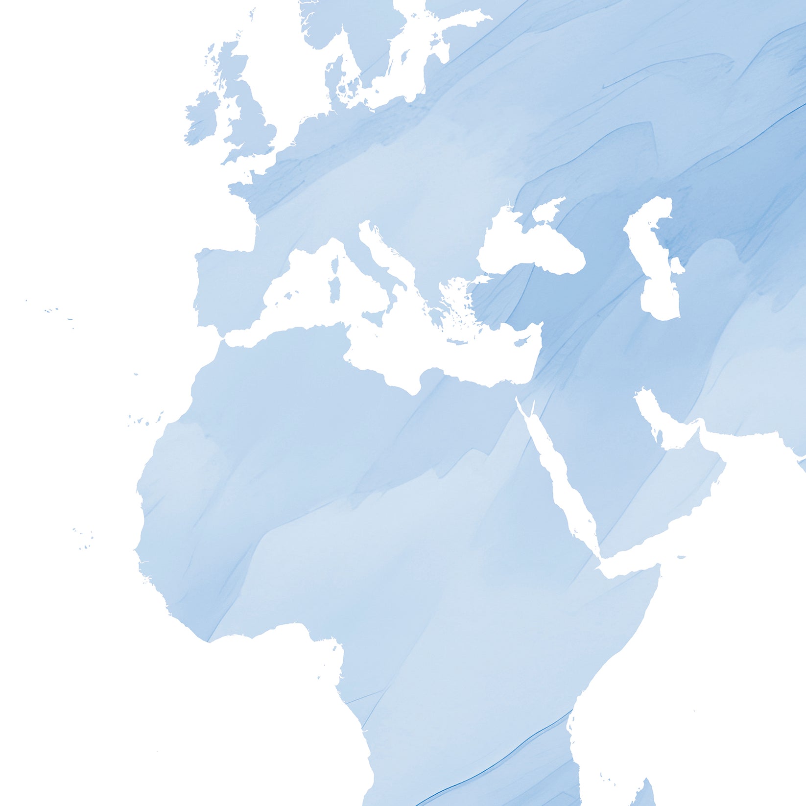 Blue Watercolor World Map | Beautiful World Map Wall art – The Hue Map
