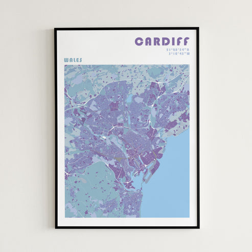 Cardiff city print | Beautiful Welsh art – The Hue Map